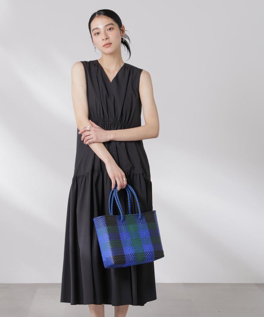 MINOTECH(R) Vネック ギャザーティアード ワンピース