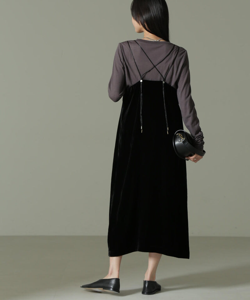 ベロア キャミワンピース