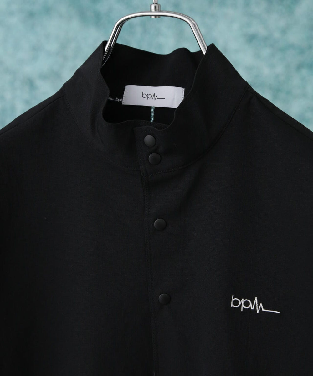 nano universe GOLF / bpm スナップ釦 スタンド襟 半袖シャツ