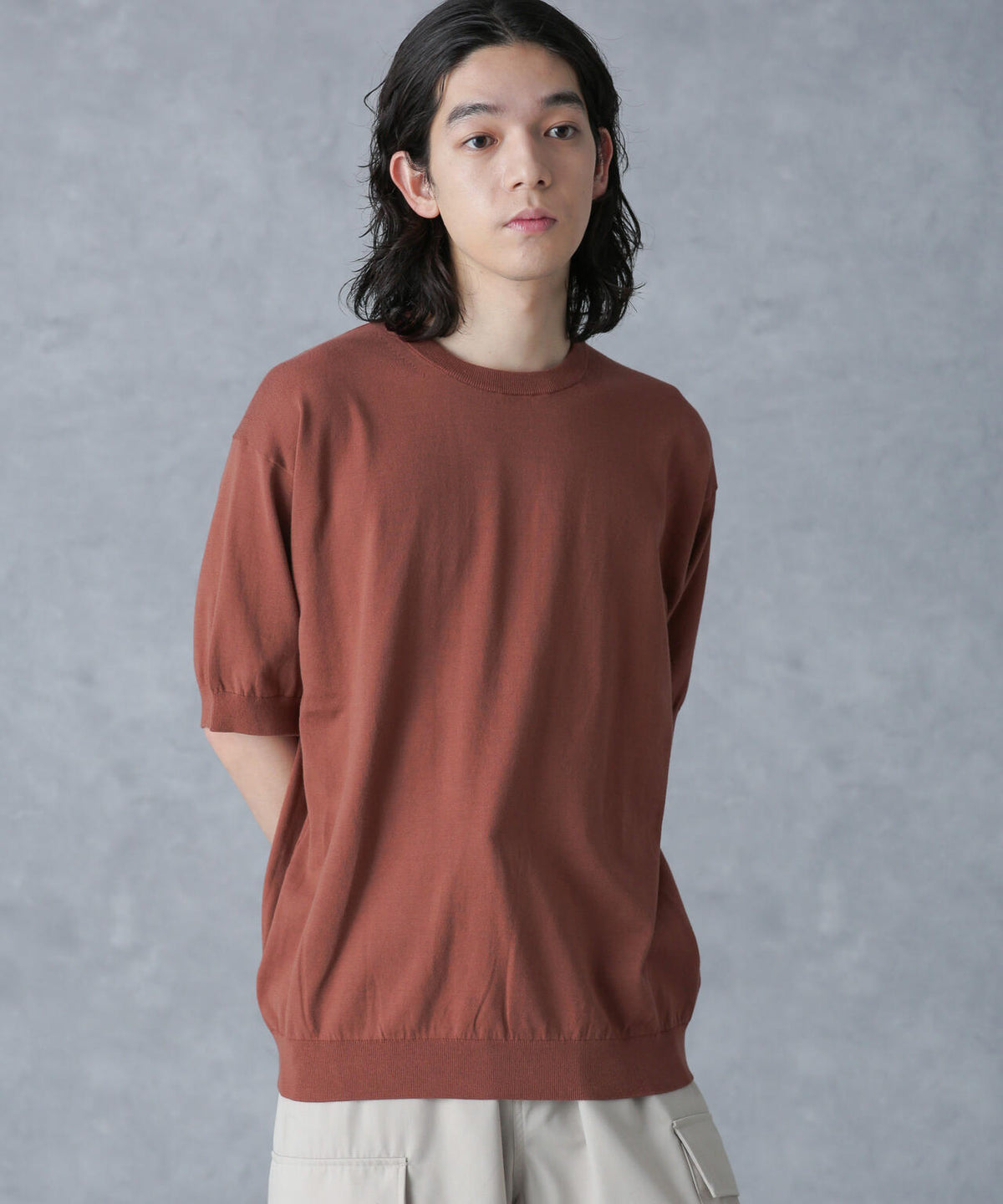 crepuscule / 別注 S/S CREWNECK KNIT